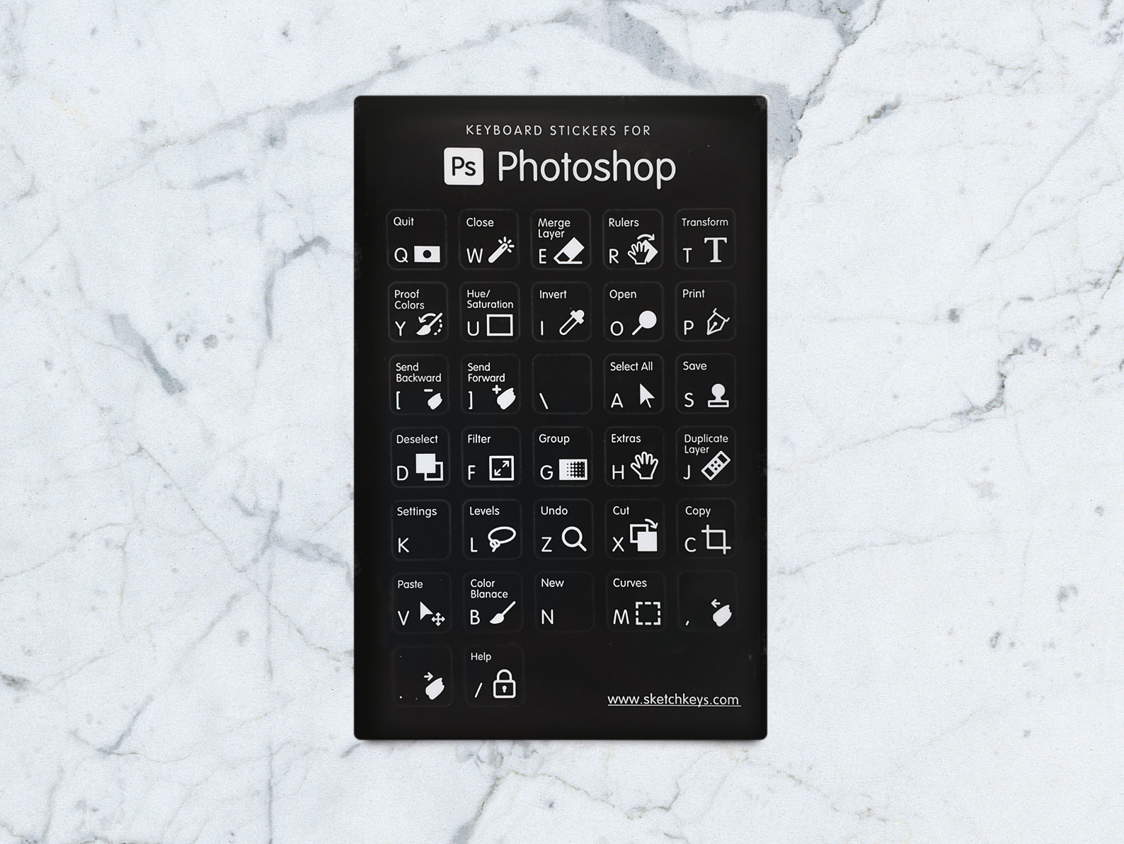 Keyboard Stickers with Photoshop Shortcuts — SketchKeys